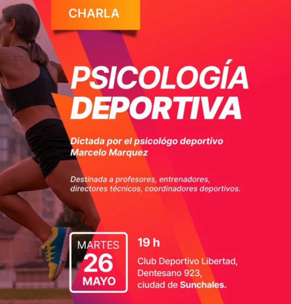 Charla sobre psicología deportiva - SunchalesHoy